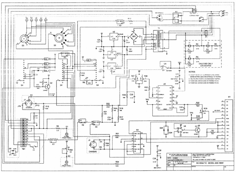 Dale 600 Electrical Safety Tester - Circuit Diagram | PDF