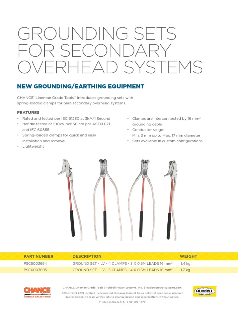 Grounding Set For LV System. | PDF