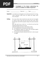 Bifilar Suspension Experiment Part1 | PDF | Distance | Applied And ...