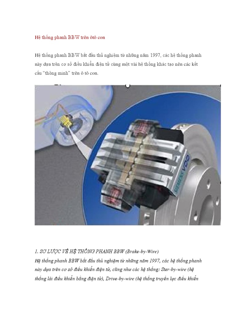Hệ Thống Phanh BBW (Brake by Wire) | PDF