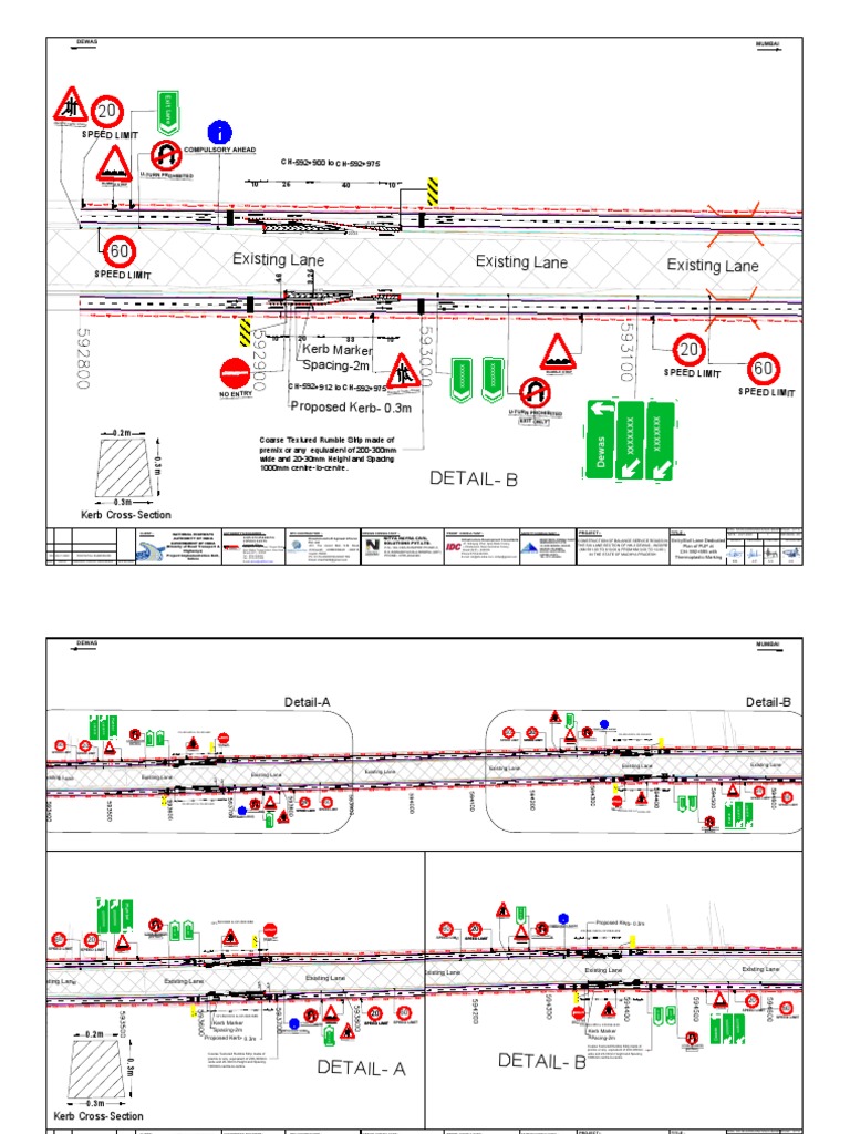 Chevron Marking Length On Entry Exit PDF | PDF | Land Transport ...
