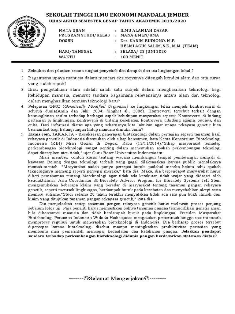 2020-Soal UAS IAD 8MA | PDF