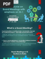 SS - 1 Secretarial Standard ON Meetings of The Board of Directors | PDF ...