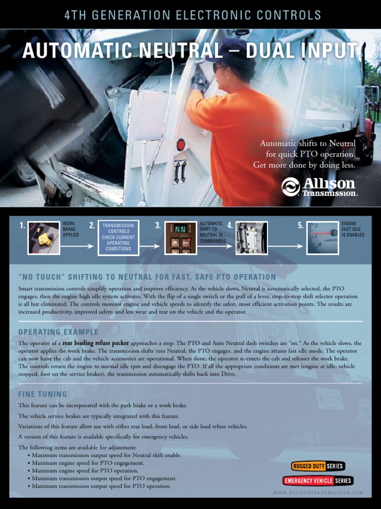 Allison - Automatic Neutral-Dual Input | PDF | Transmission (Mechanics ...