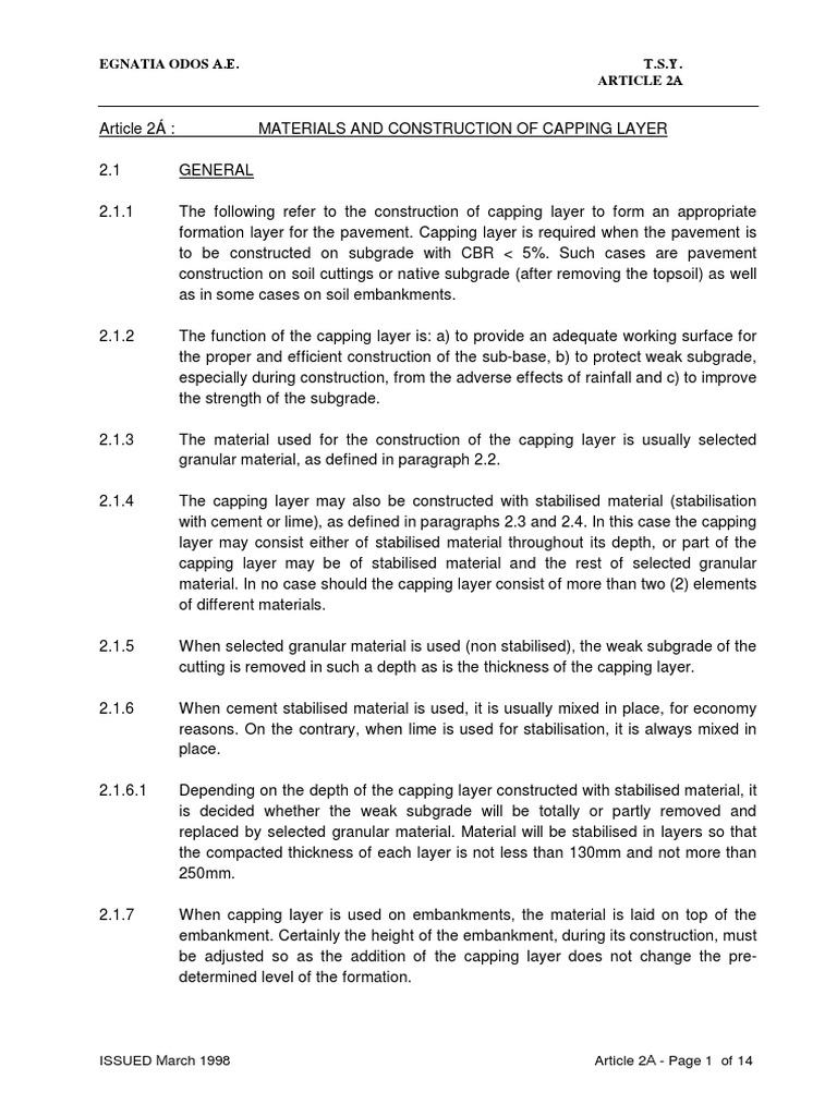 Capping Layer | PDF | Soil | Materials