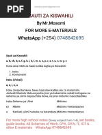 Form One Kiswahili Notes | PDF