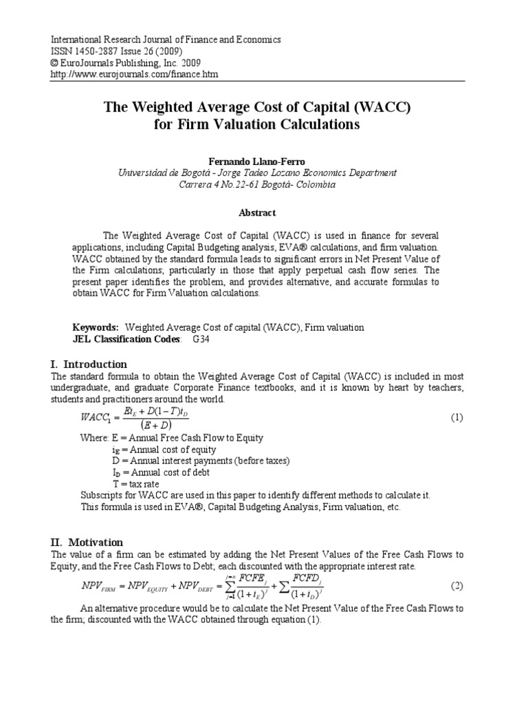Calculate WACC | Download Free PDF | Net Present Value | Present Value