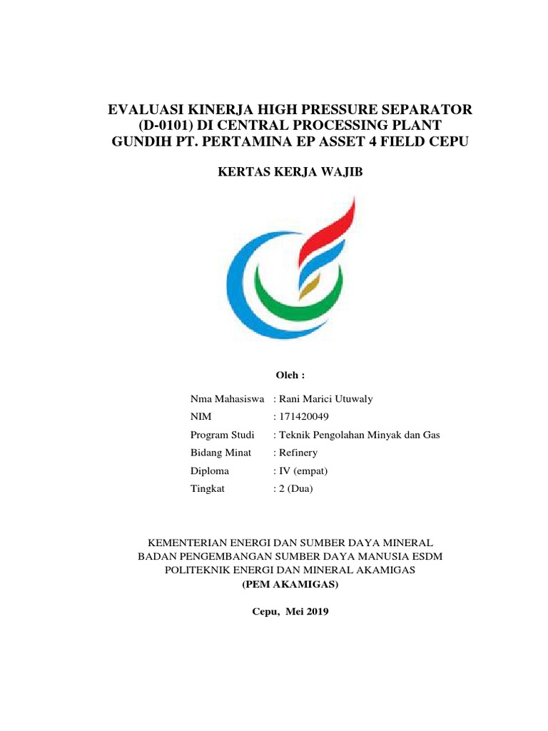 Rani M Utuwaly-KKW-REF II-2019-CPP GUNDIH | PDF