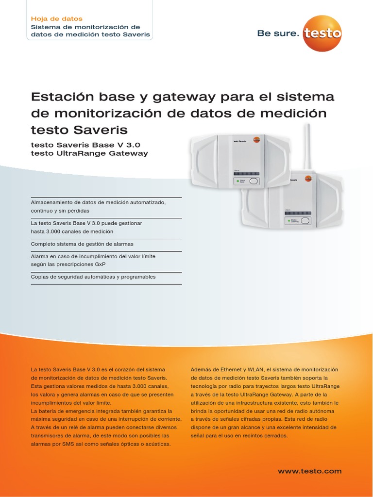 Testo Saveris Life Science Base - Catálogo | PDF | LAN inalámbrico | USB