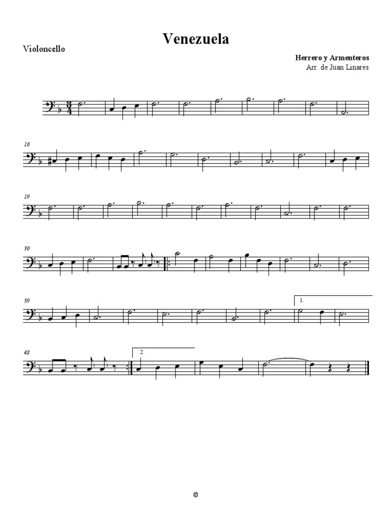 Venezuela - Cello | PDF