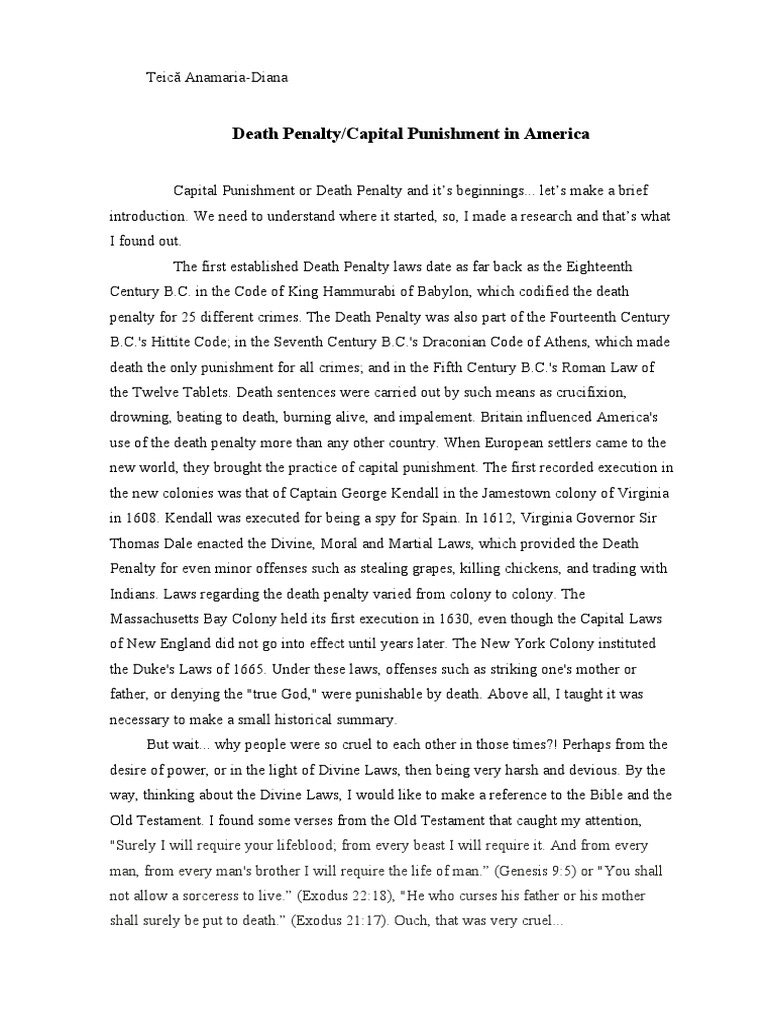 Death Penalty/Capital Punishment in America | PDF | Dylann Roof ...