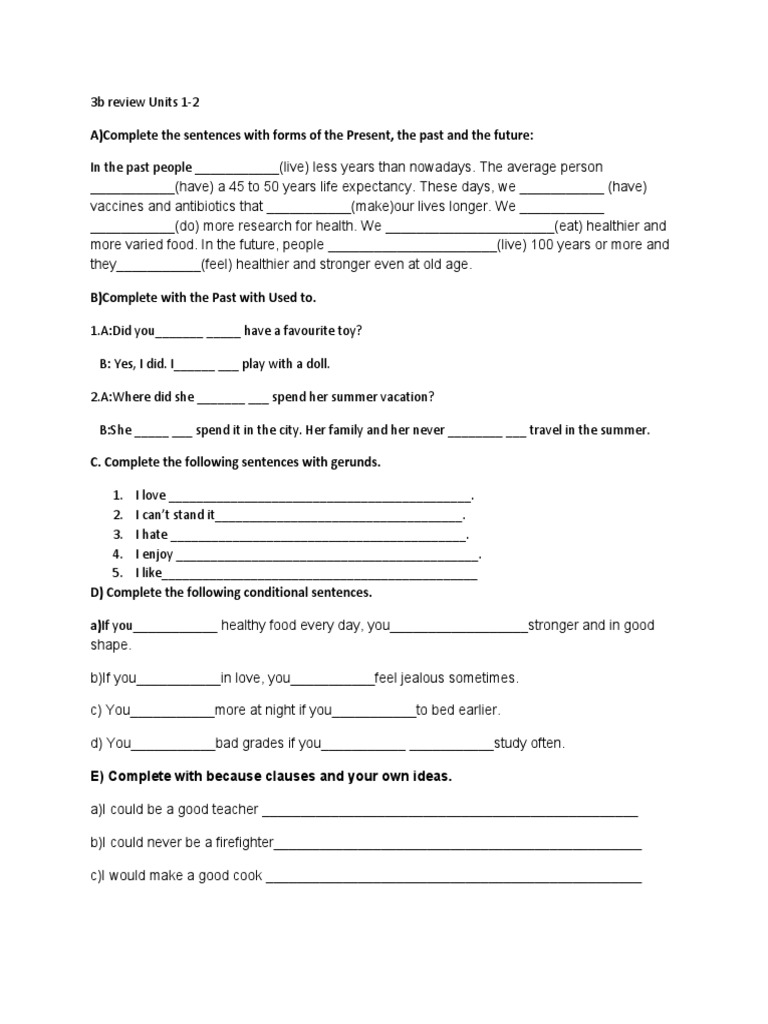 English Level B1 Review 5 | PDF