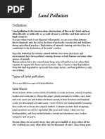 Geography (Land Pollution) Project | PDF