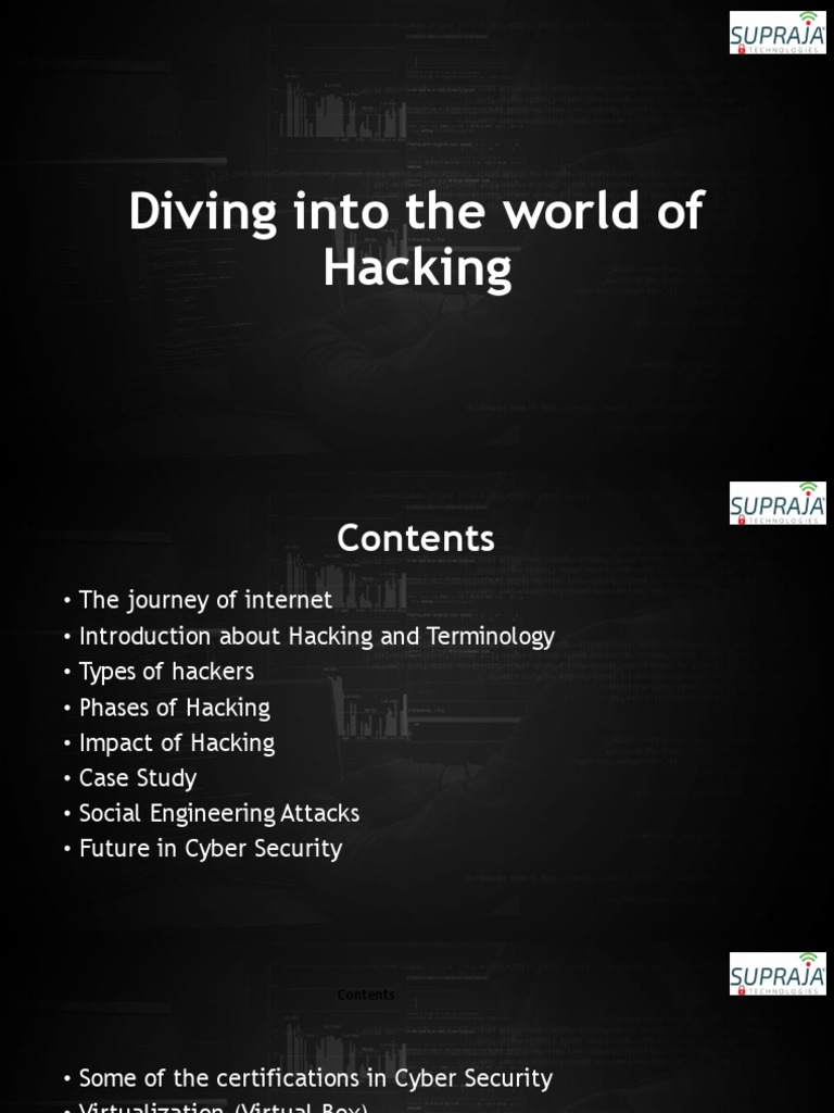 DAY 1 - PPT - Supraja Technologies - BEC PDF | PDF | Computer Security | Security