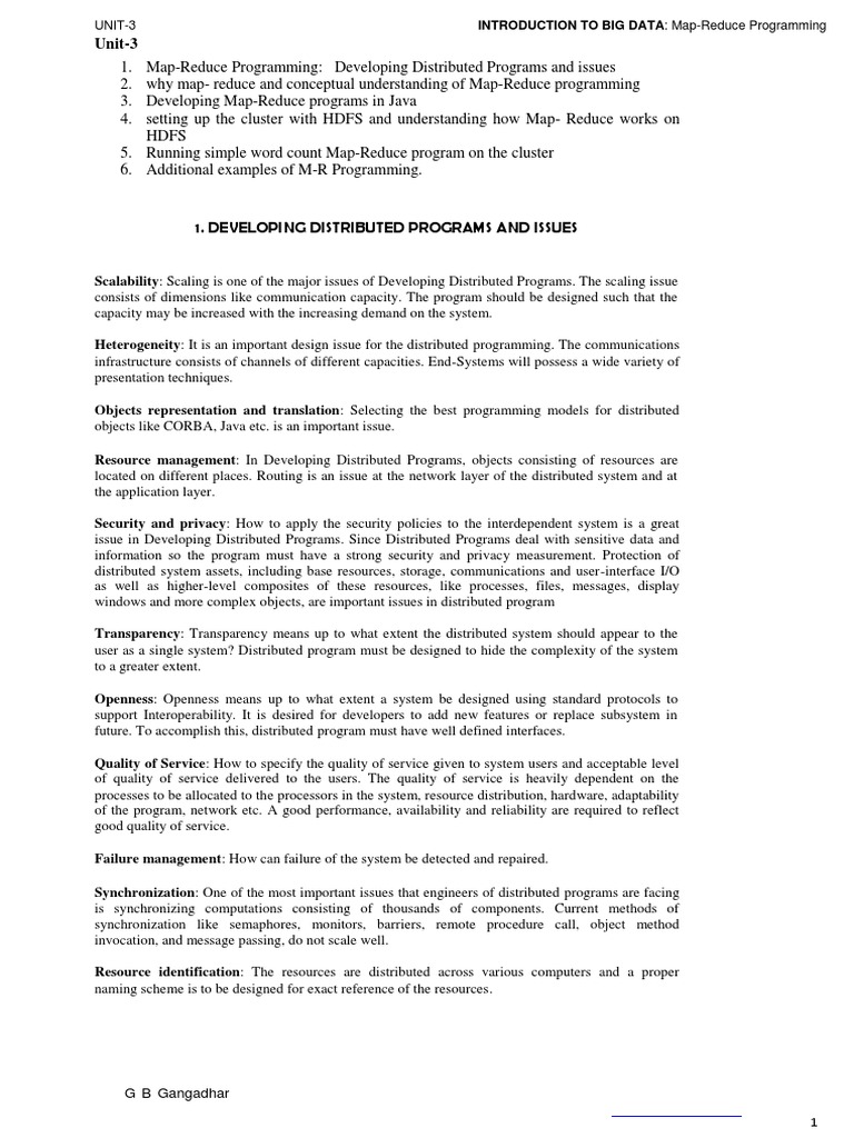Big Data Unit 3 | Download Free PDF | Map Reduce | Apache Hadoop