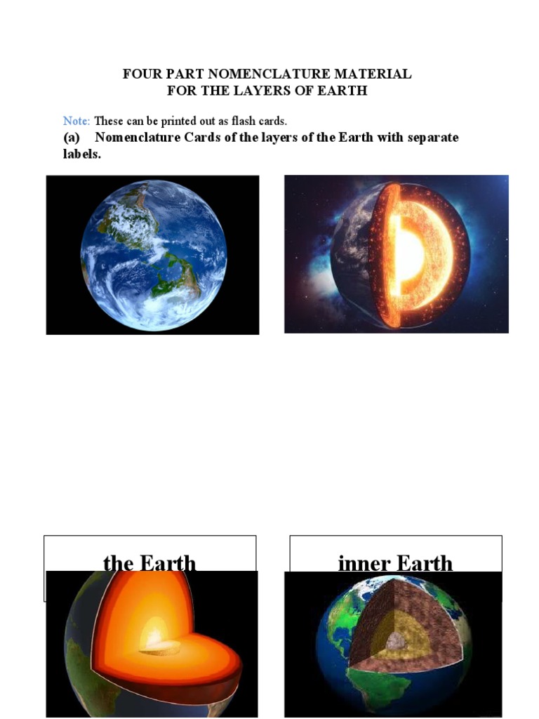 Earth's Layer Nomenclature Guide | PDF | Planetary Core | Structure Of ...