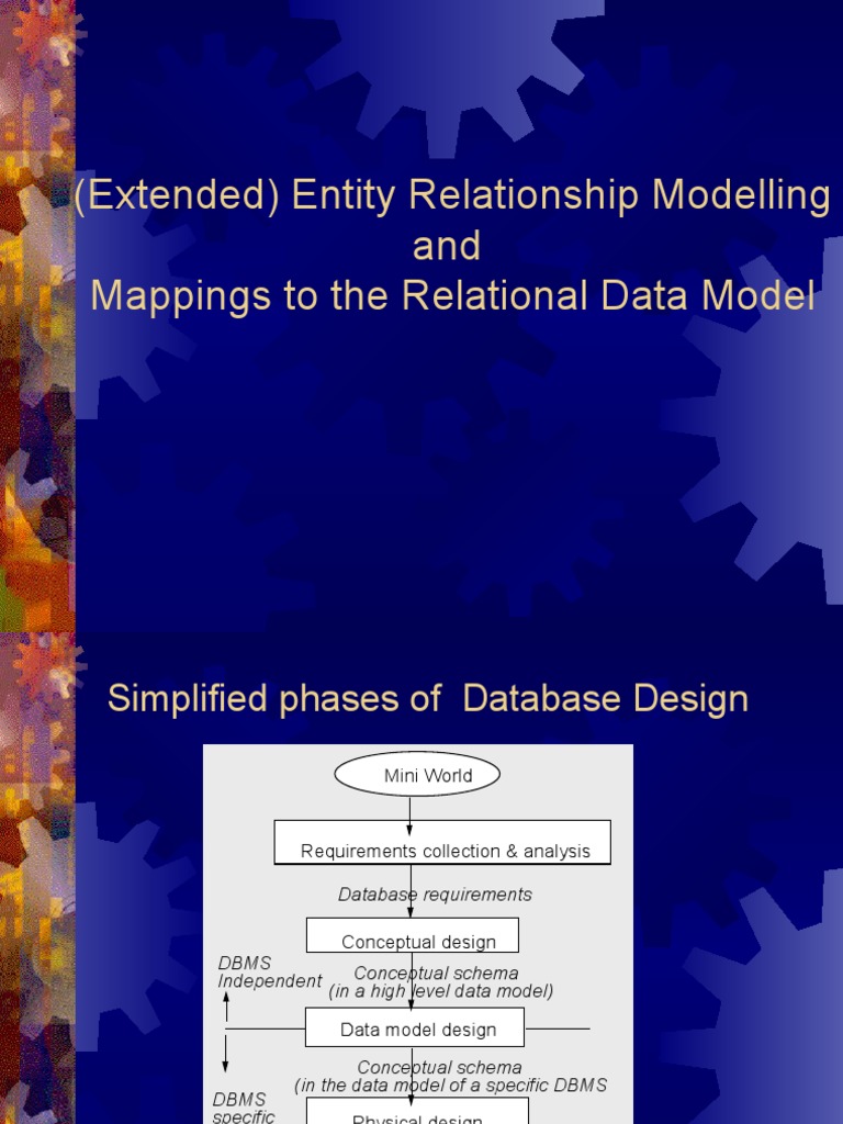 (Extended) Entity Relationship Modelling and Mappings To The Relational Data Model | PDF ...