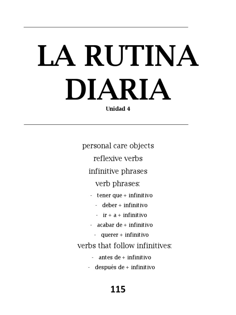 Rutina Diaria | PDF | Idiomas