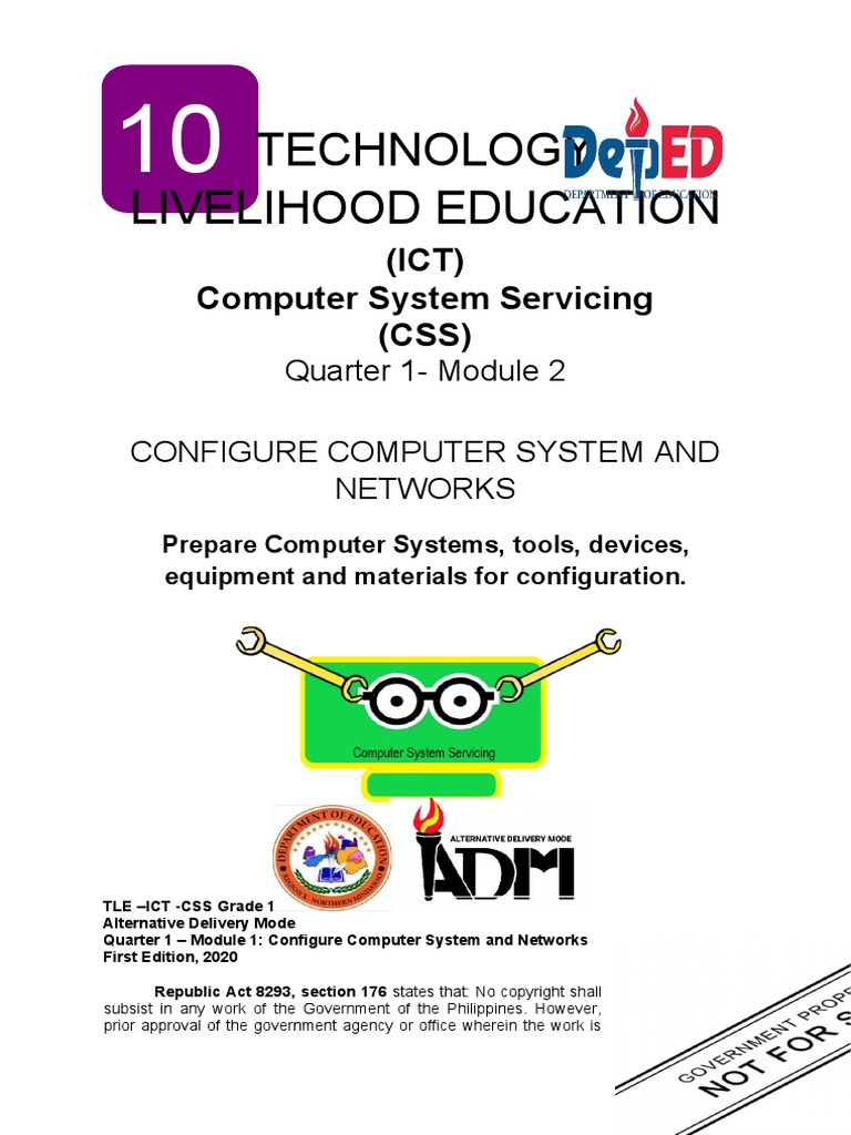 Technology Livelihood Education: (ICT) Computer System Servicing (CSS) | PDF | Windows Registry ...