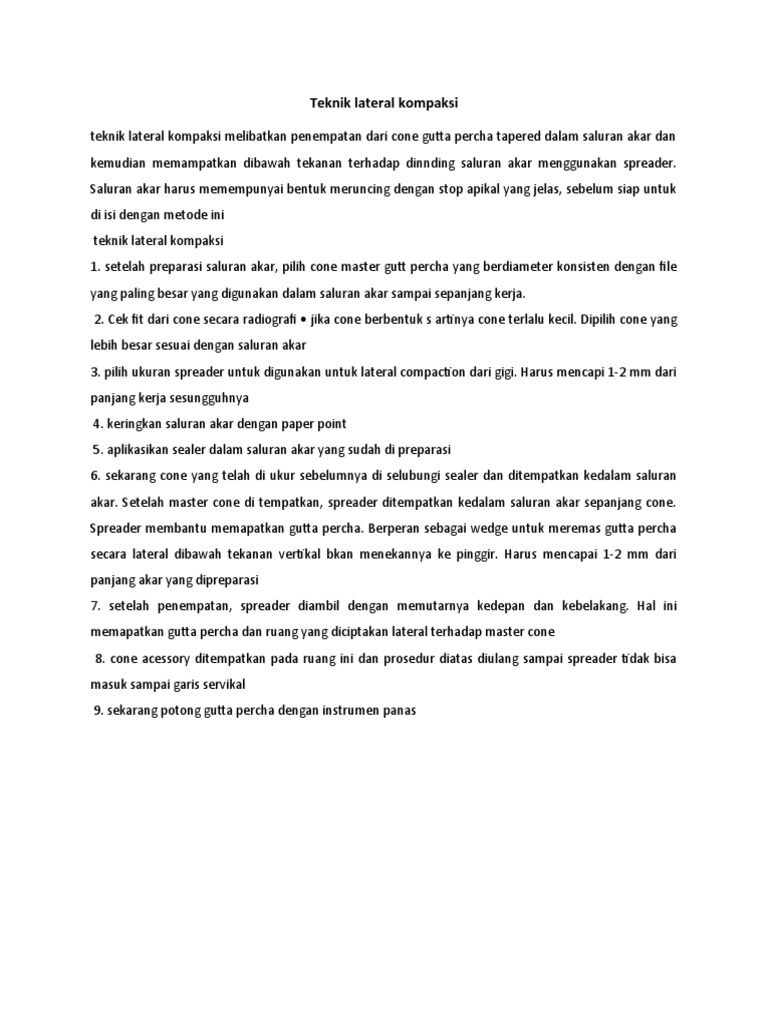 Teknik Lateral Kompaksi | PDF