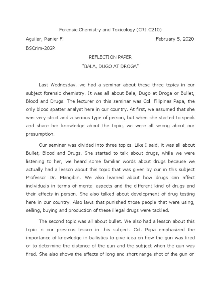 Bala, Dugo at Droga | PDF | Crime Scene | Forensic Science