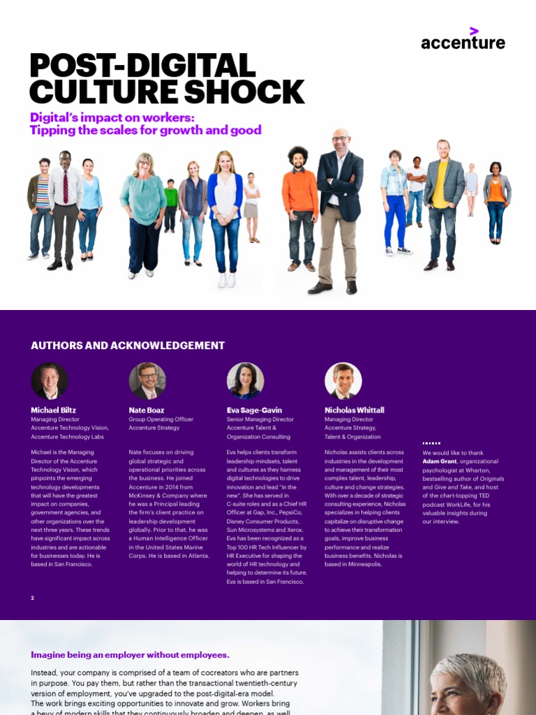 Accenture Post Digital Culture Shock POV | PDF | Employment | Innovation