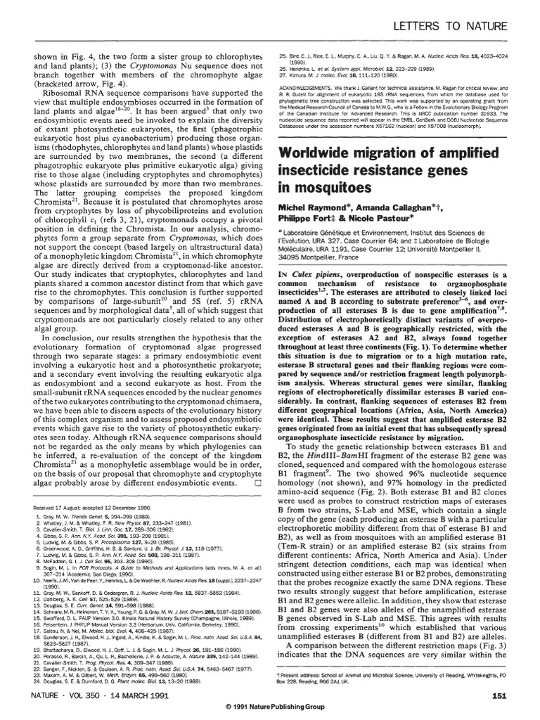 © 1991 Nature Publishing Group | PDF