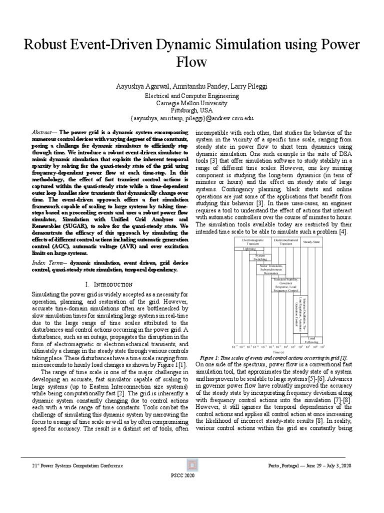 Robust Event-Driven Dynamic Simulation Using Power Flow: Aayushya Agarwal, Amritanshu Pandey ...