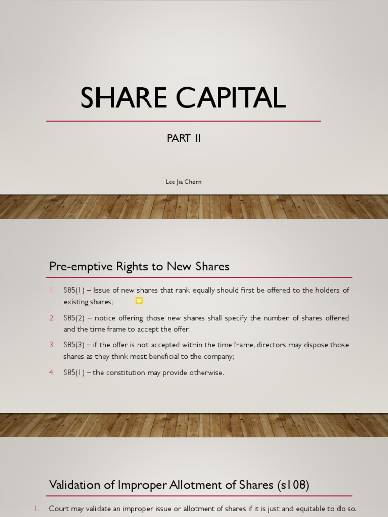 Share Capital Guide for Investors | PDF | Preferred Stock | Dividend