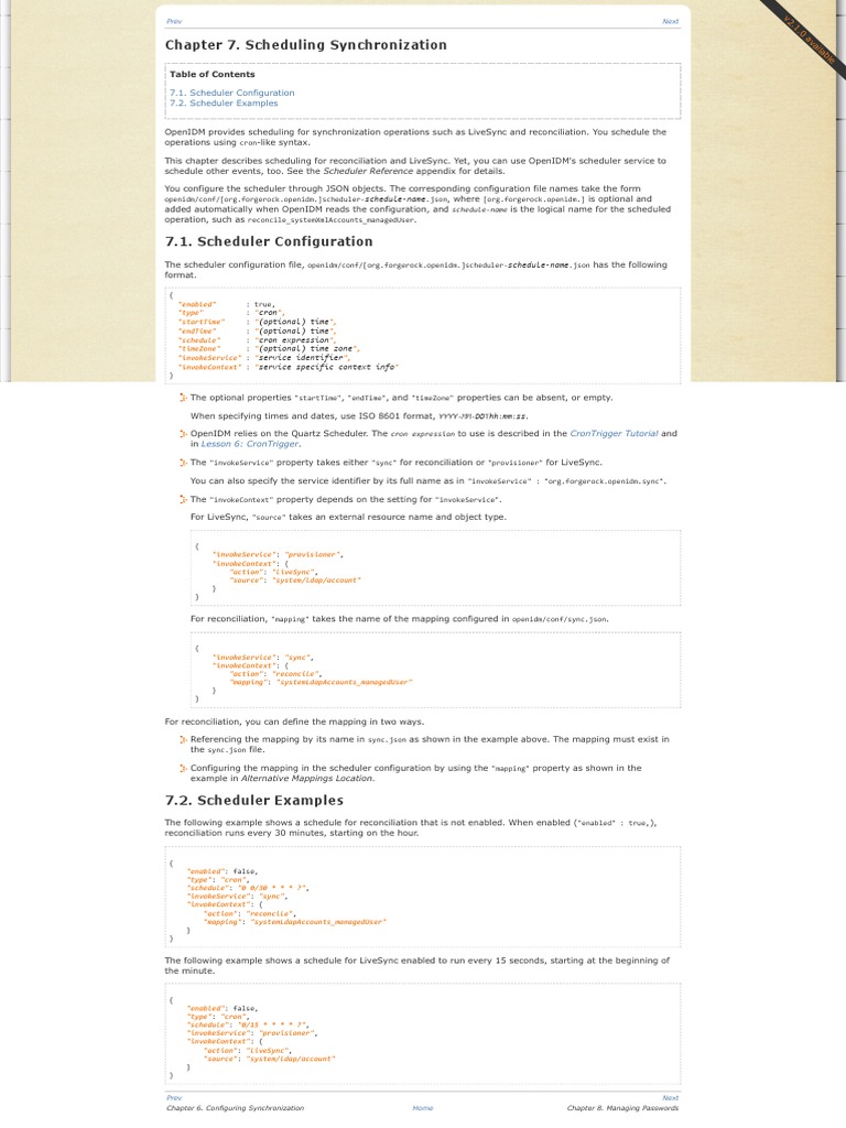 Chapter 7. Scheduling Synchronization | PDF | Json | Computer Data