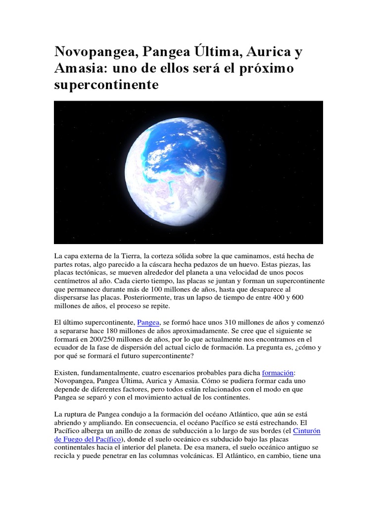 Novopangea | PDF | Tectónica | Geología