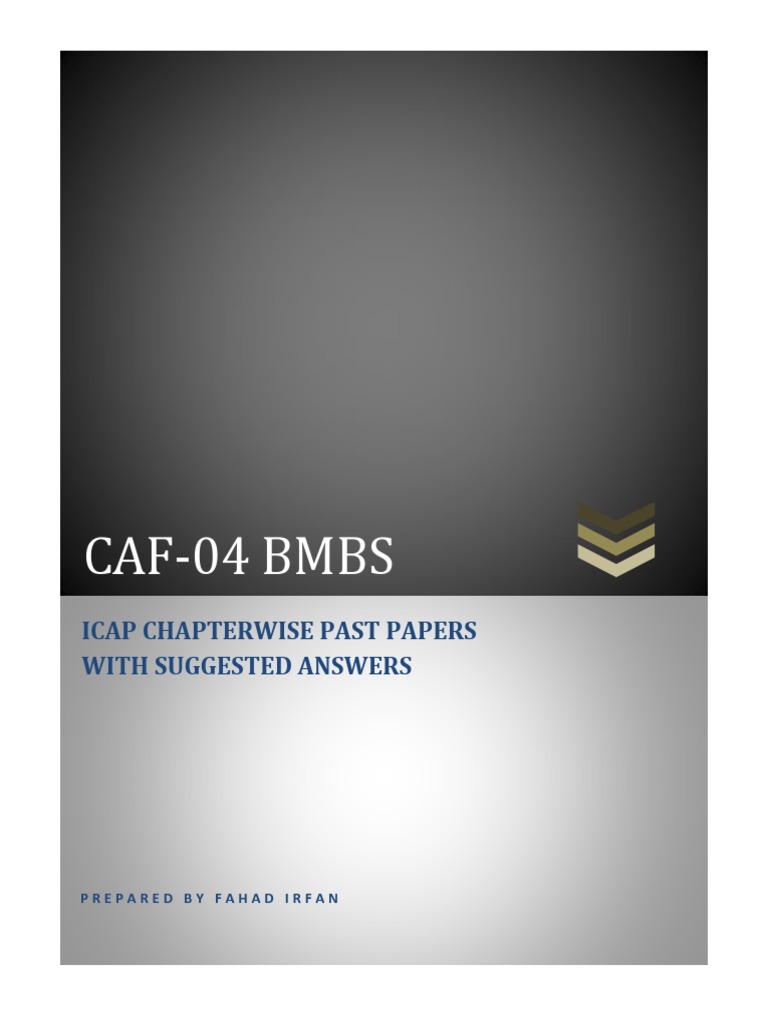 ICAP CAF Past Papers with Solutions | PDF | Mentorship | Strategic ...