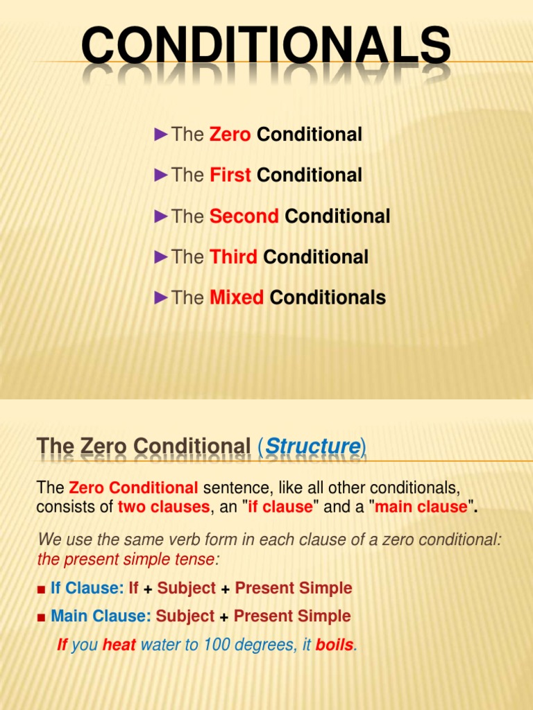 Conditional Sentences POWER POINT | PDF | Syntactic Relationships | Linguistics