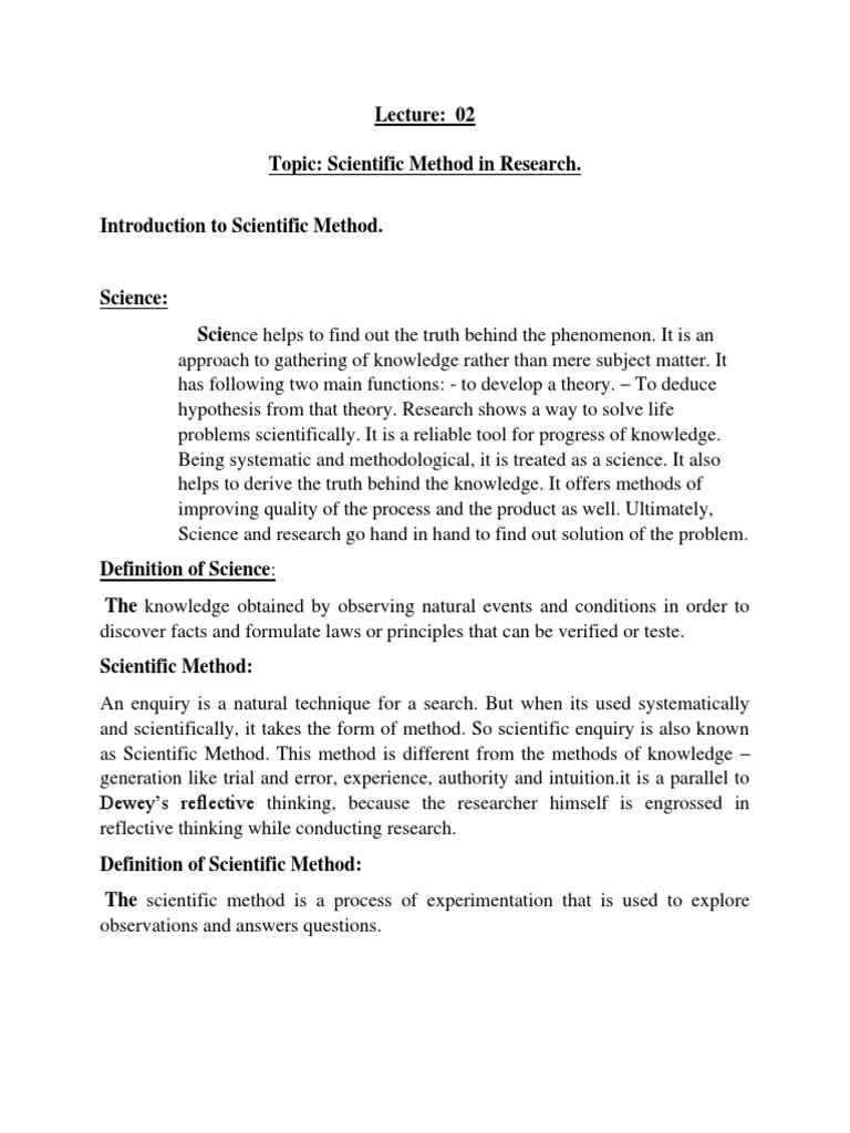 Week 2 | PDF | Scientific Method | Hypothesis