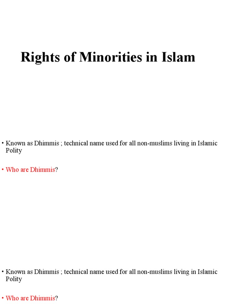 Rights of Minorities in Islam | PDF | Islamic Branches | Sharia