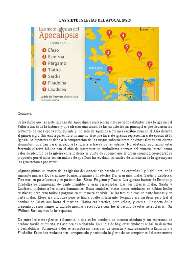 Contexto Hist'rico Geogràfico de Las Siete Iglesias | PDF | Pablo el apóstol | Libro de revelación