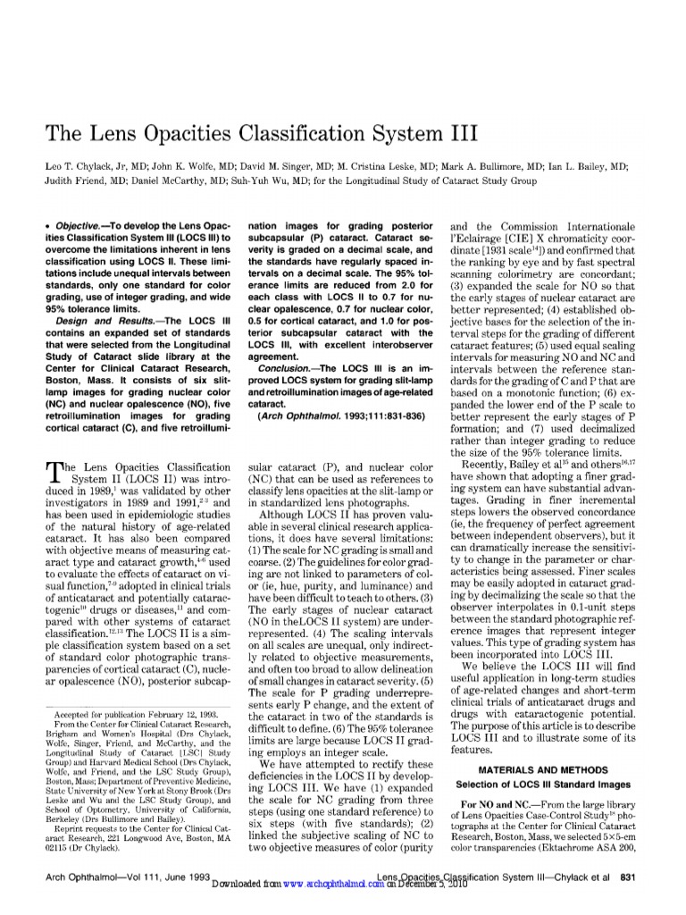 Locs Iii | PDF | Cataract | Color