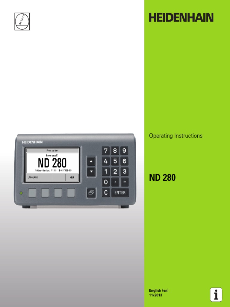 Heindenhain ND280 - 662205-22 | PDF | Usb | Menu (Computing)