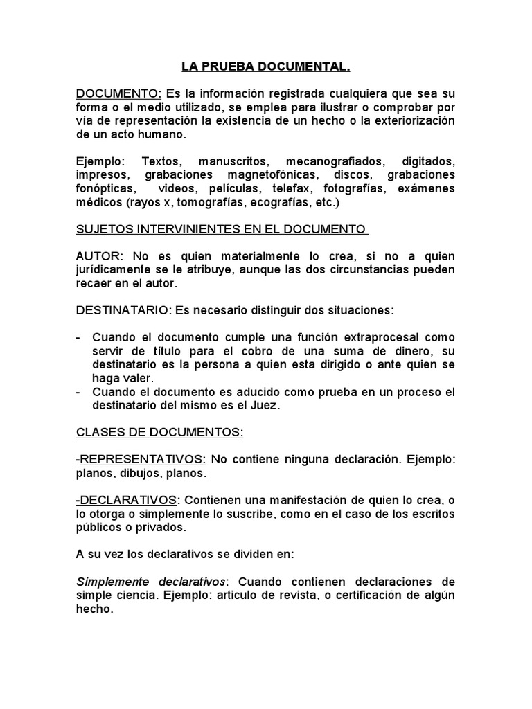 La Prueba Documental | PDF | Evidencia (ley) | Justicia