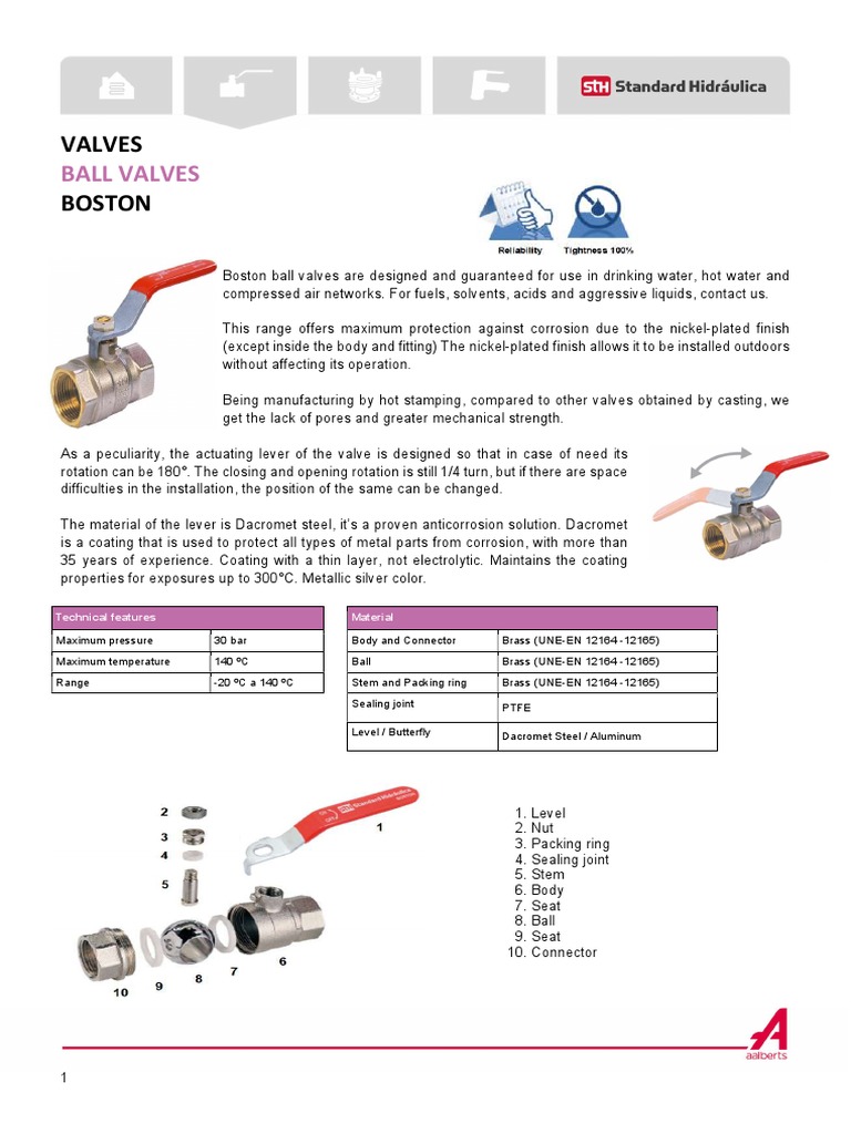 Boston Ball Valve Rev.02 | PDF | Valve | Corrosion