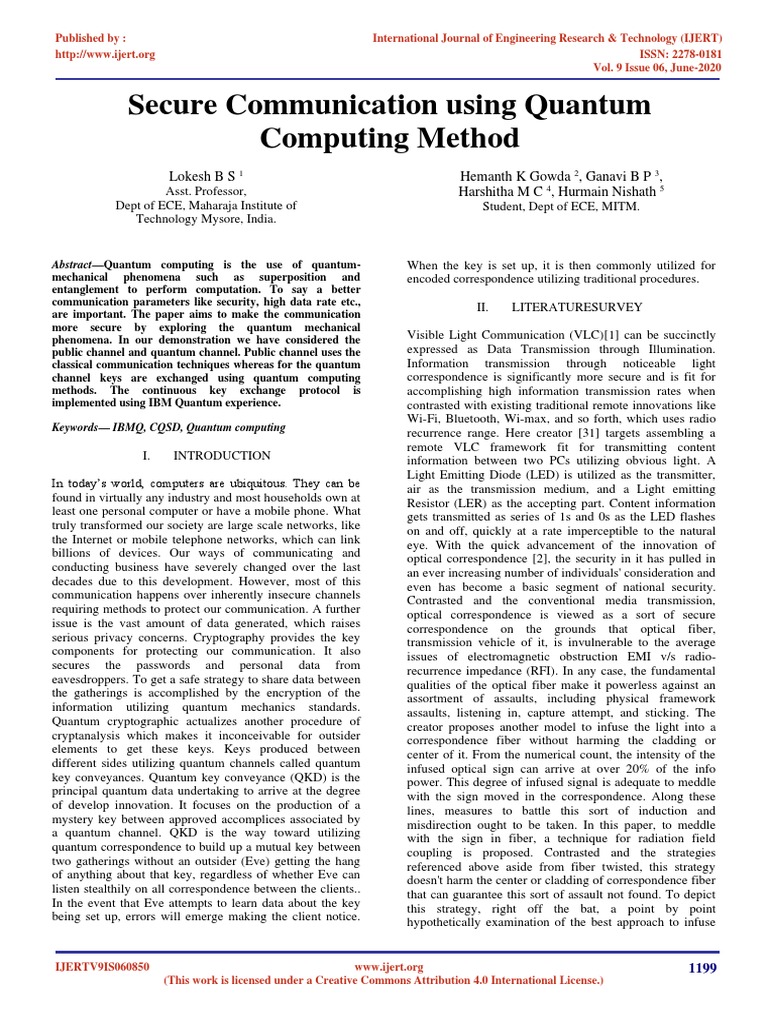 Secure Communication Using Quantum Computing Method | PDF ... Secure Communication Using Quantum Computing Method | PDF ...