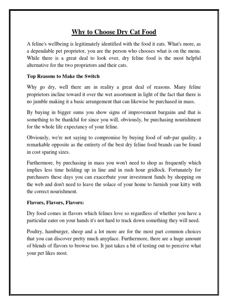 Best Dry Cat Food Lifestyle | PDF | Cats | Foods