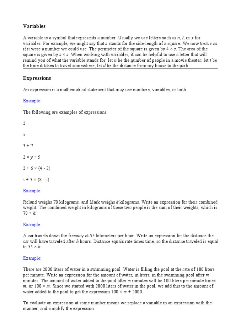 Algebra | PDF | Equations | Multiplication