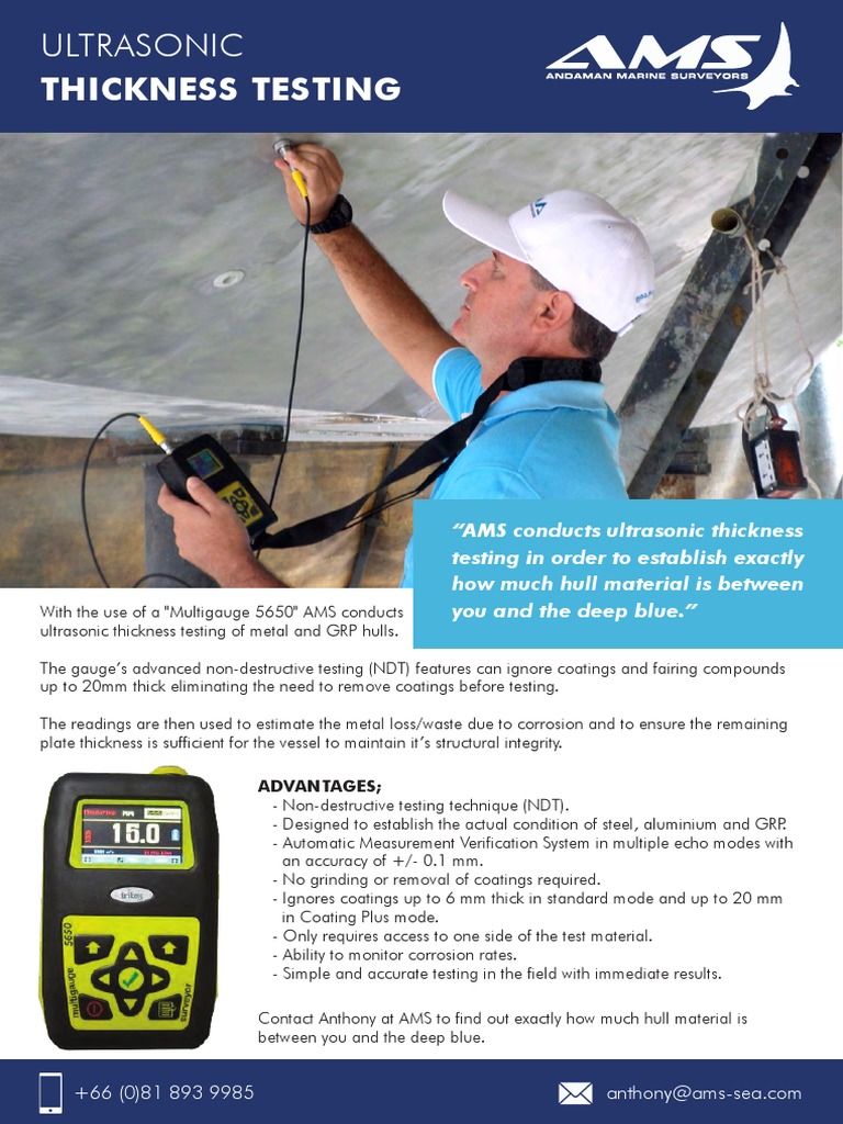 Thickness Testing: Ultrasonic | PDF