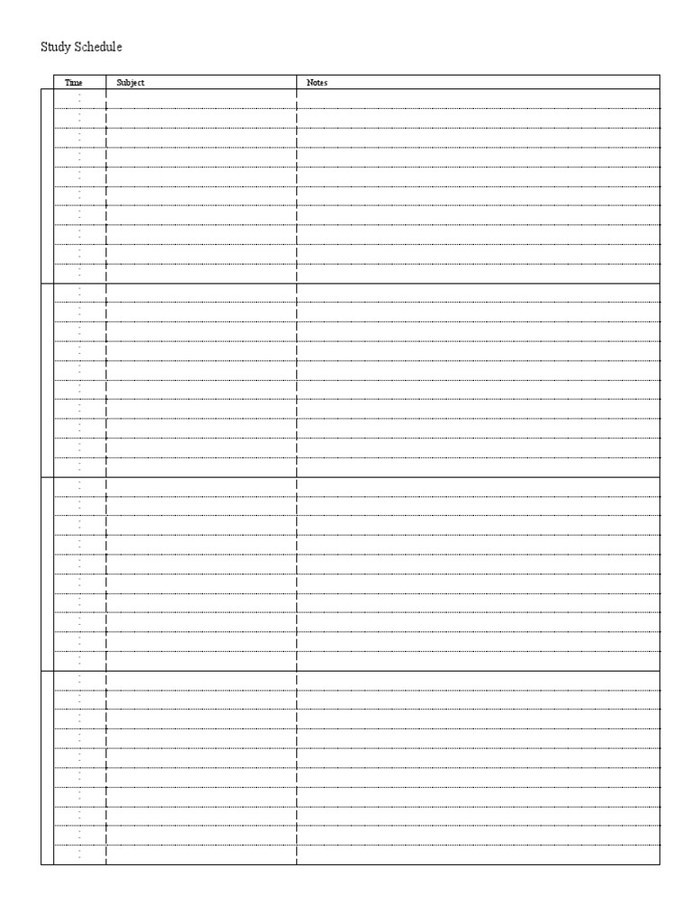 Study Schedule | PDF