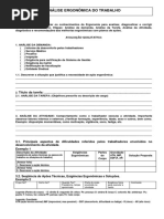 Formulario AET - Modelo - Word | PDF | Tempo | Fatores humanos e Ergonomia