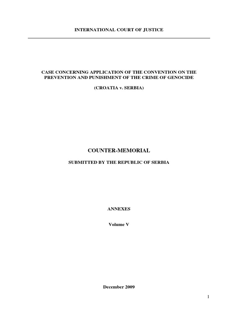 International Court of Justice: Counter-Memorial | PDF