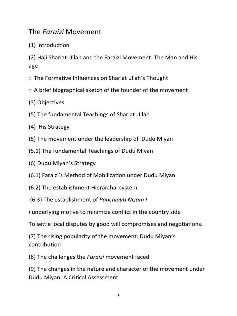 The Faraizi Movement | PDF