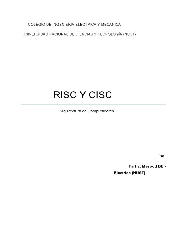 2 RISC y CISC - En.es PDF | PDF | Arquitectura de brazo | Unidad ...