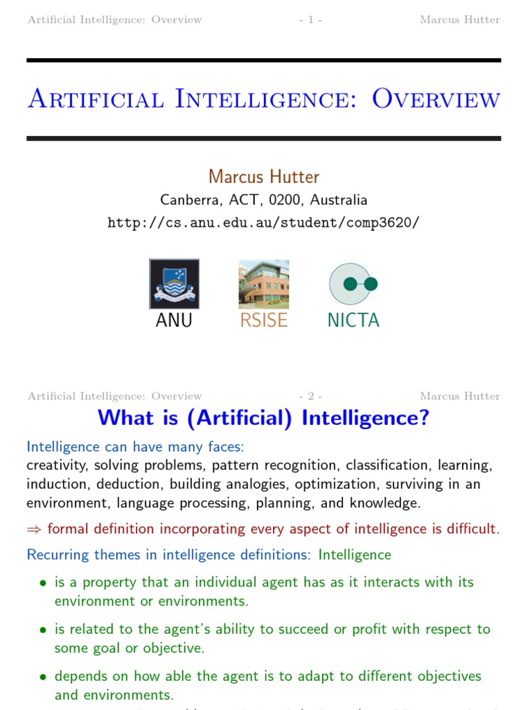 Intro Artificial Intelligent PDF | PDF | Artificial Intelligence | Intelligence (AI) & Semantics